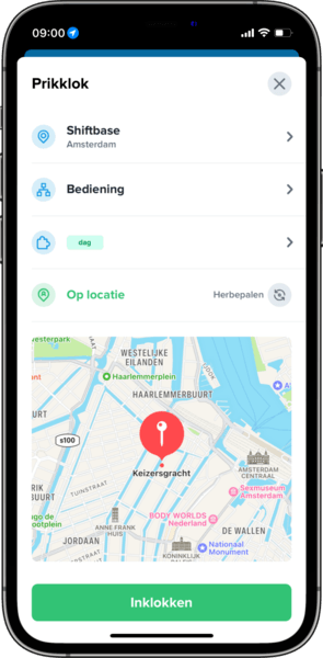 Prikklok - Shiftbase